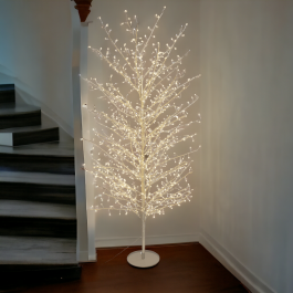 albero luminoso tiglio champagne luce bianca 1120 micro led h220 cm ...