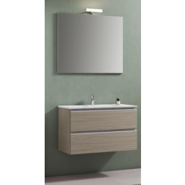 mobile bagno oriali 2 cassetti l 80 cm olmo rousseau - bricocenter